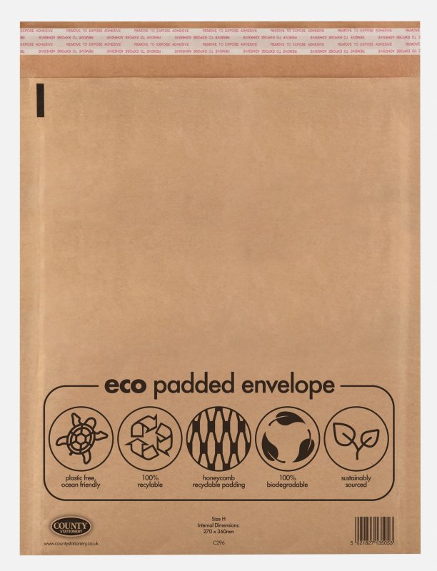 PADDED ENVELOPE ECO PAPER SIZE H 10PK : Perkins Group